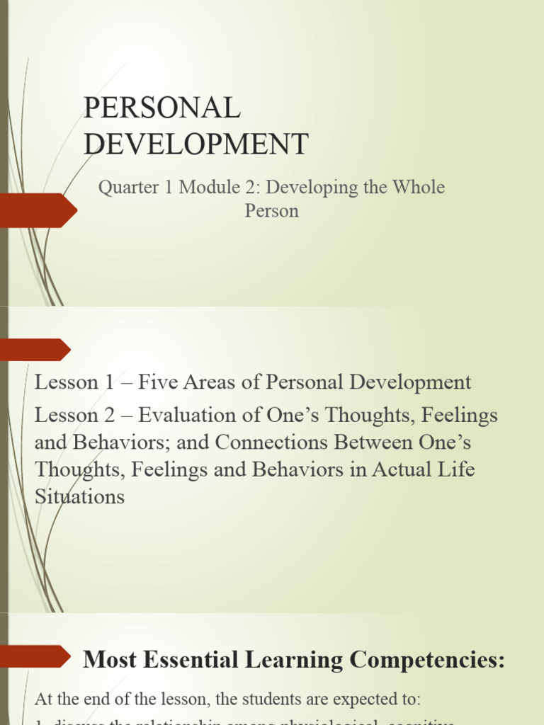 Personal Development: Whole Person Growth | PDF | Thought | Feeling