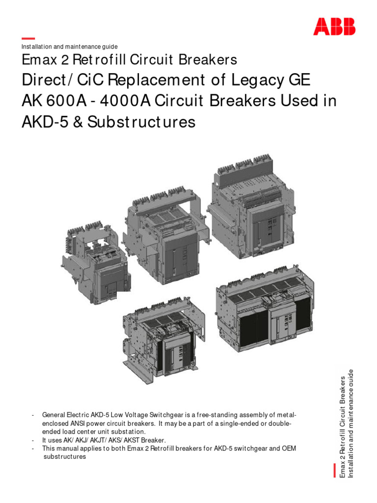 Emax 2 Retrofill Circuit Breaker Guide | PDF | Electrical Engineering ...