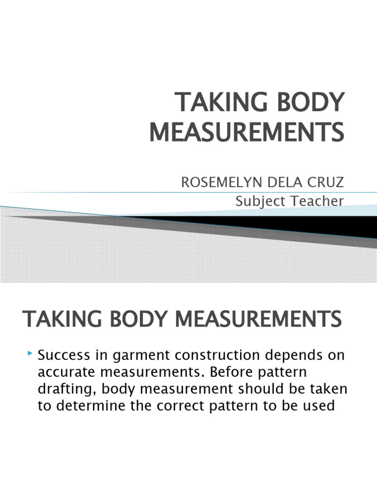 Taking Body Measuremet and Kinds of Pattern | PDF