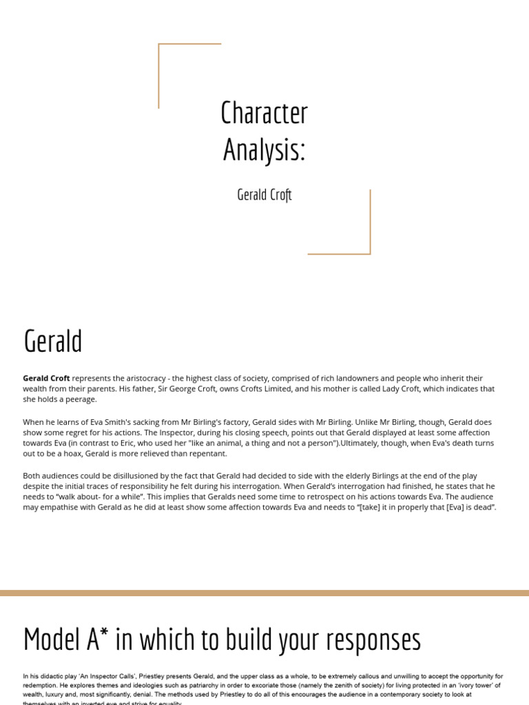 Gerald Croft | PDF | Greed | Feeling