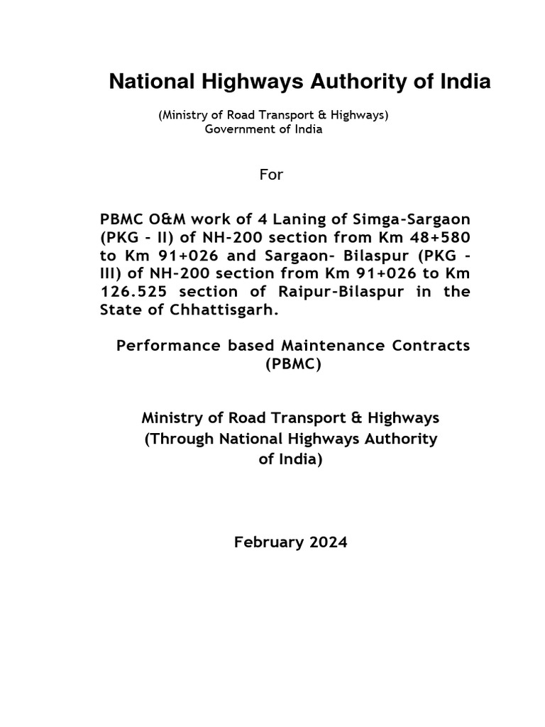 RFP - Pkg-II & III Chhattisgarh (PBMC) Final Mode | PDF | Audit | Legal Liability