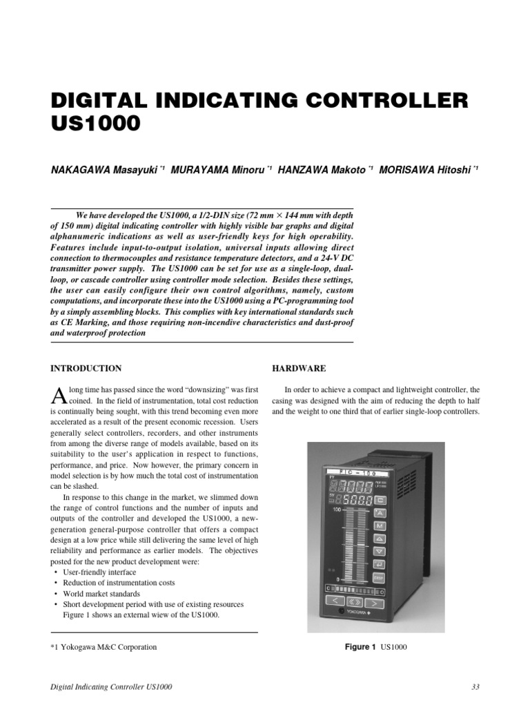 Digital Indicator Controller U1000 YKG | PDF | Light Emitting Diode ...