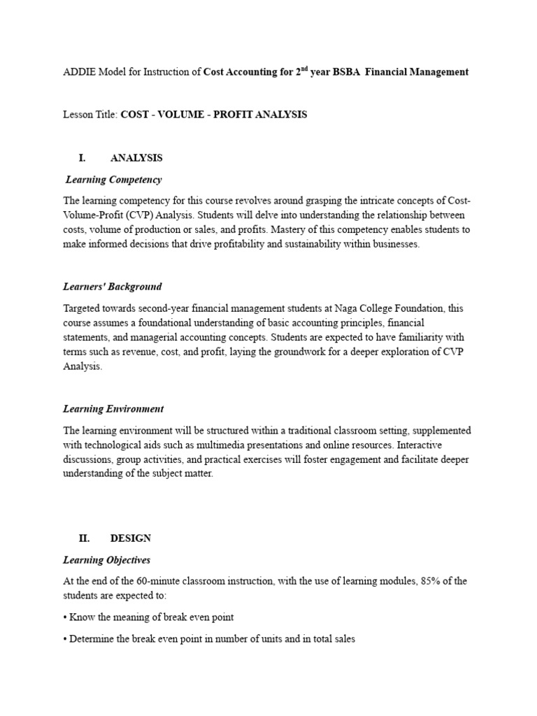 Addie model | PDF | Sensitivity Analysis | Pricing