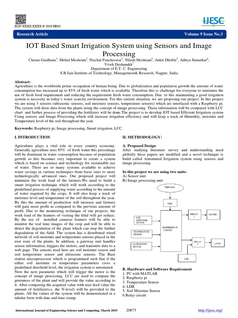 IoT-Based Smart Irrigation System | PDF | Computer Engineering