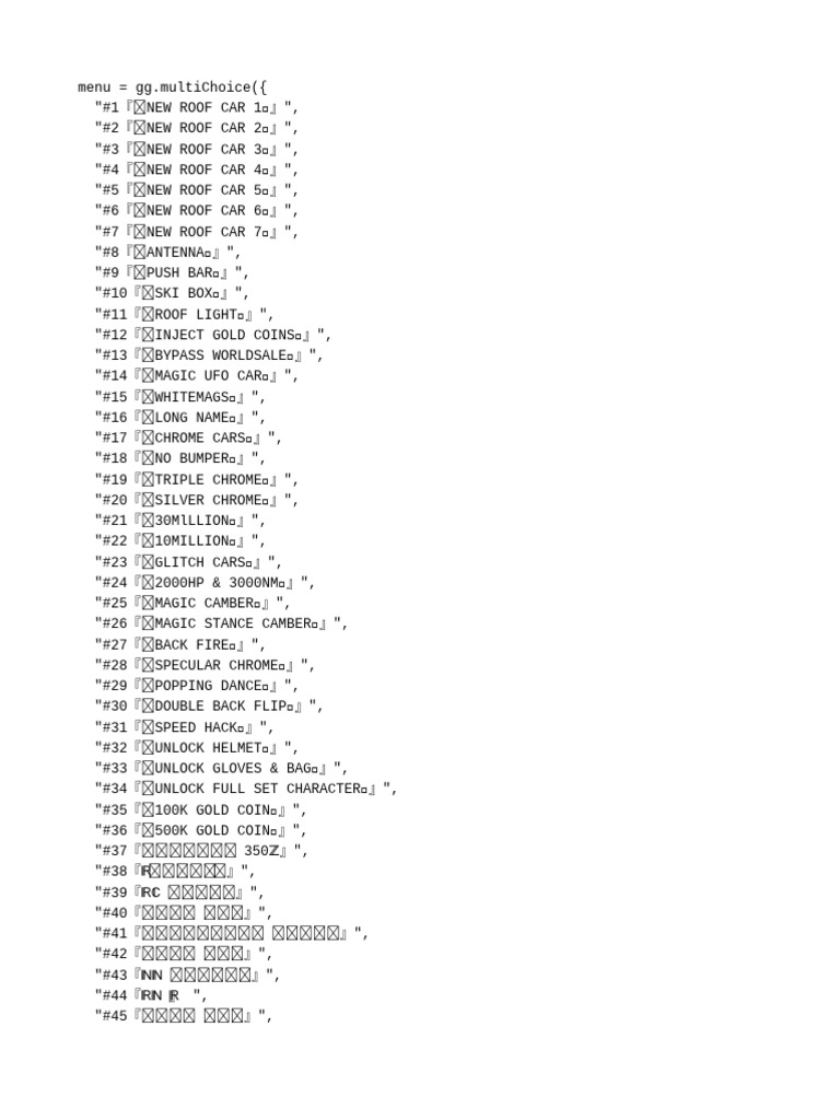All in One 100 Hack Scripts - Lua (Copy) | PDF