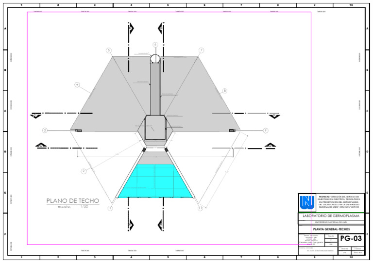 Plano de Techo Laboratorio Germoplasma | PDF