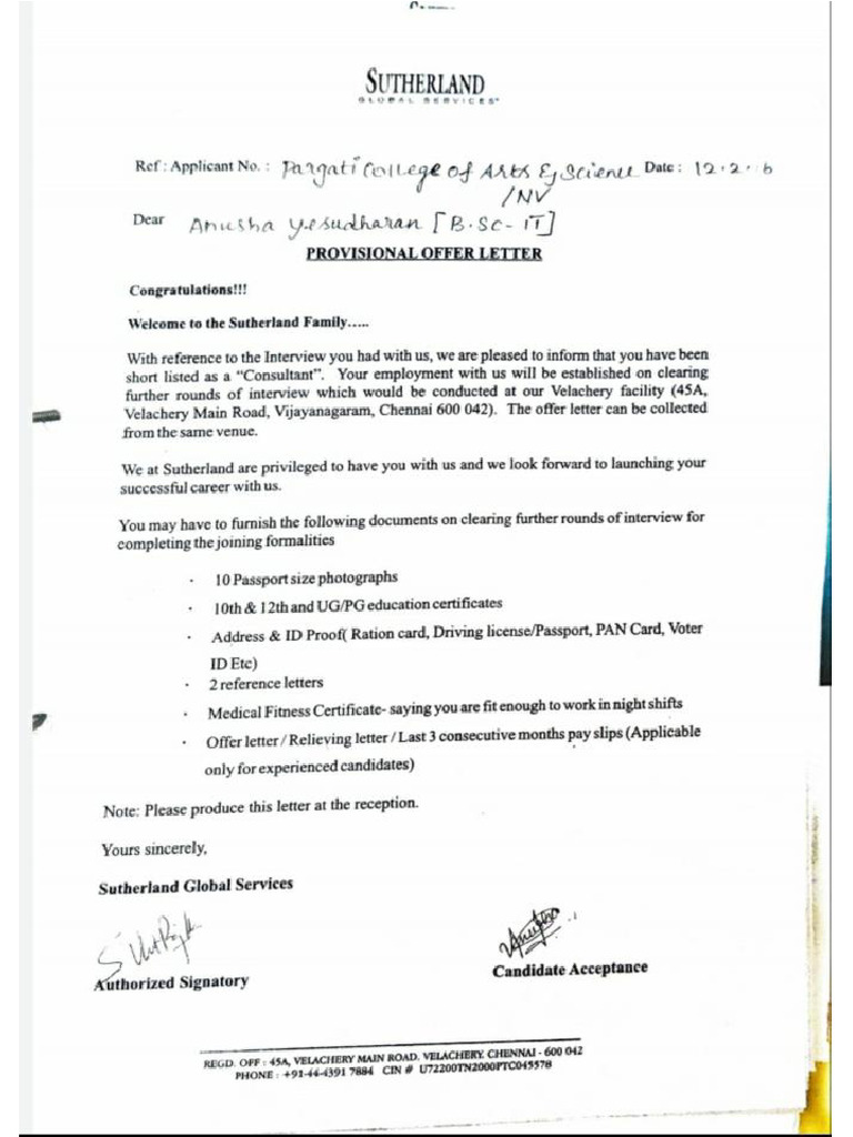 Placement Details | PDF