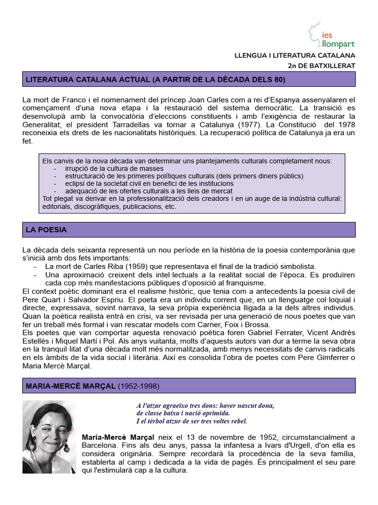 Maria Mercè Marçal | PDF