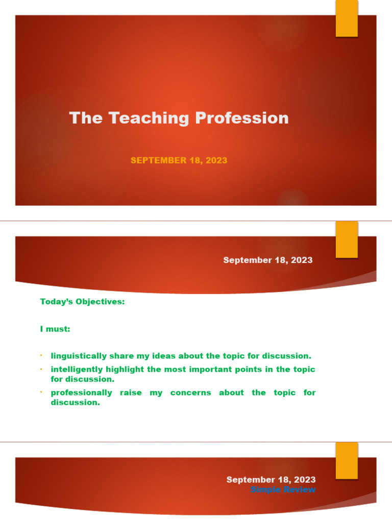 3teaching Profession | PDF | Teachers | Learning