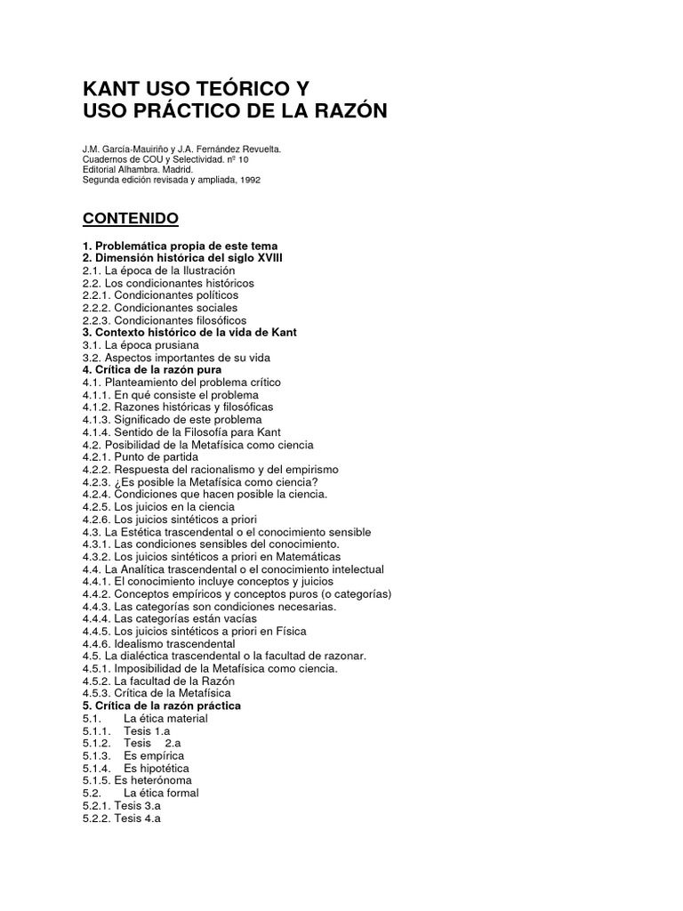 Kant | PDF | A priori y a posteriori | Immanuel Kant