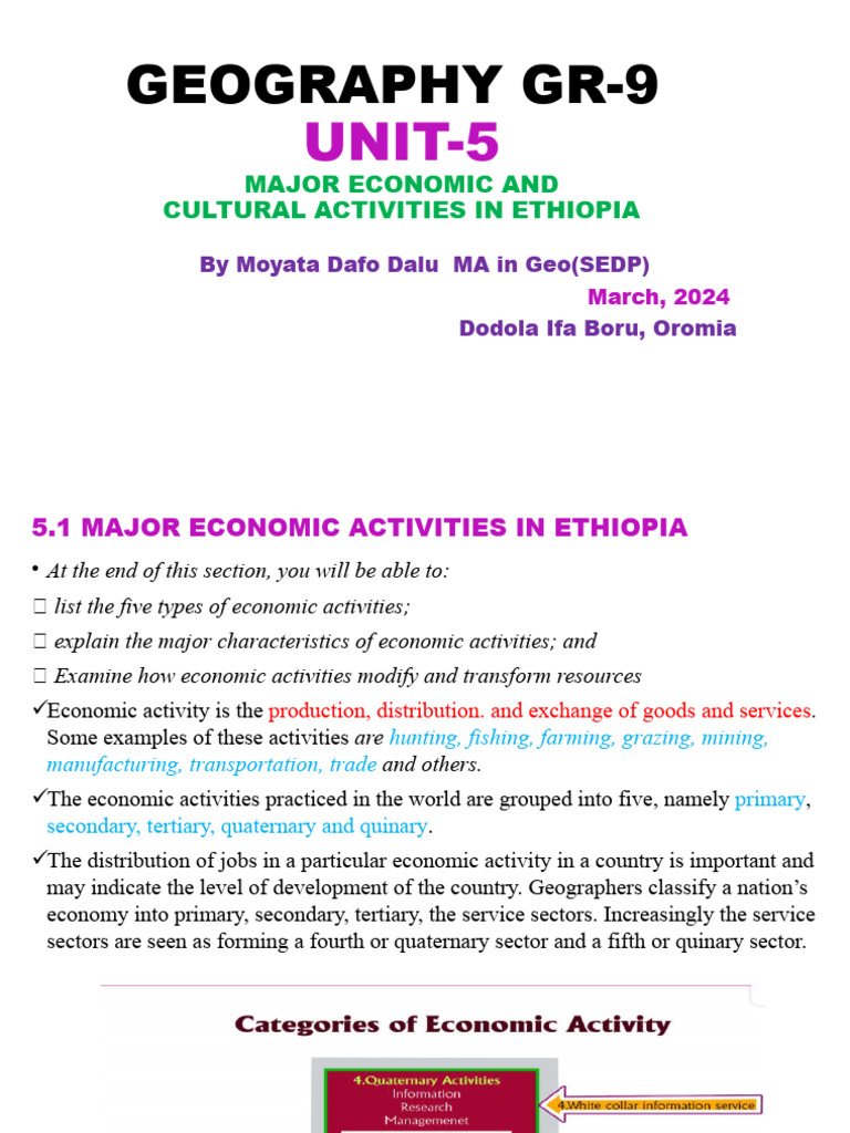 Geography Grade 9 U-5 | PDF | Agriculture | Cash Crop