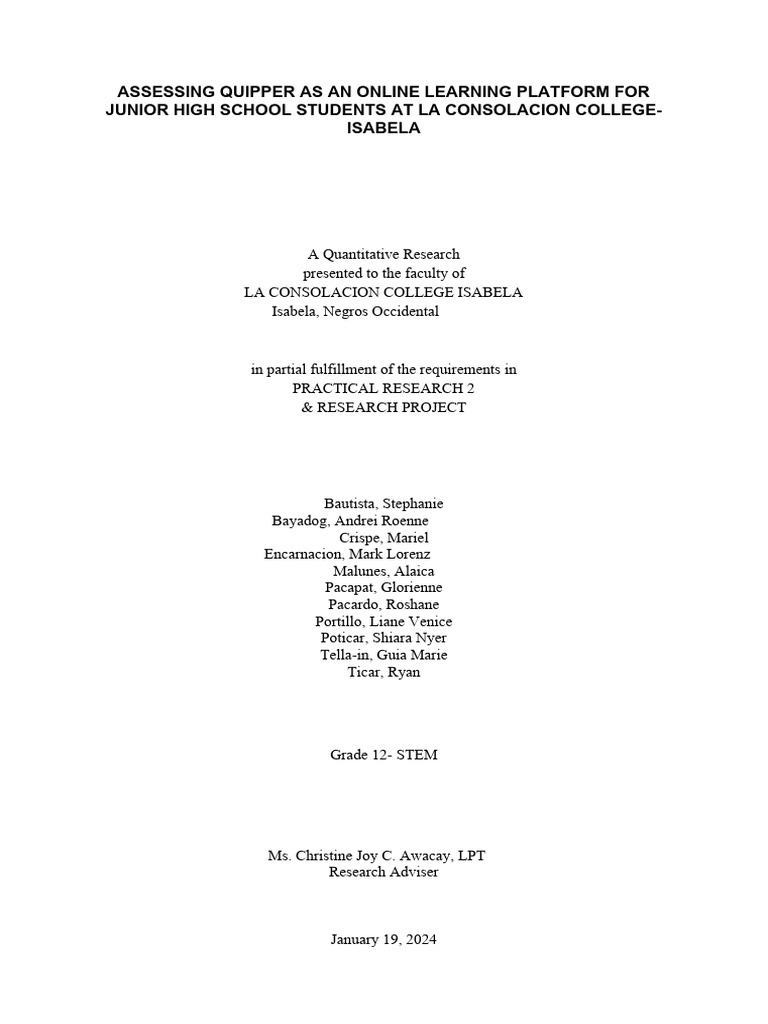 Research Quipper | PDF | Educational Technology | Survey Methodology