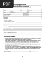 Internal Job Application Template | PDF