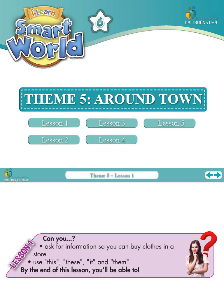 Giáo án điện tử, bài giảng Power point I learn smart world 6 Around Town | PDF | Cooking | Asian ...