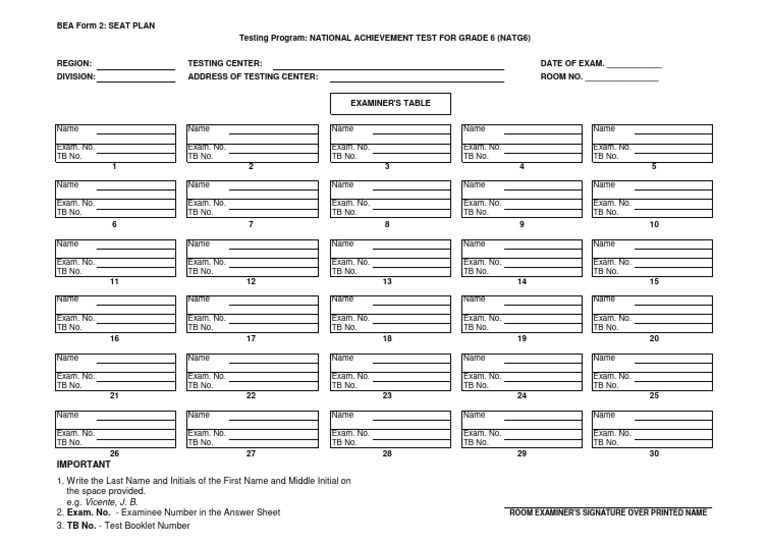 Bea Form 2 - Natg6 | PDF | Probability And Statistics | Public Services