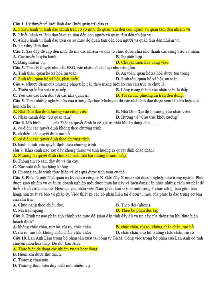 đề ck QTH năm ngoái | PDF