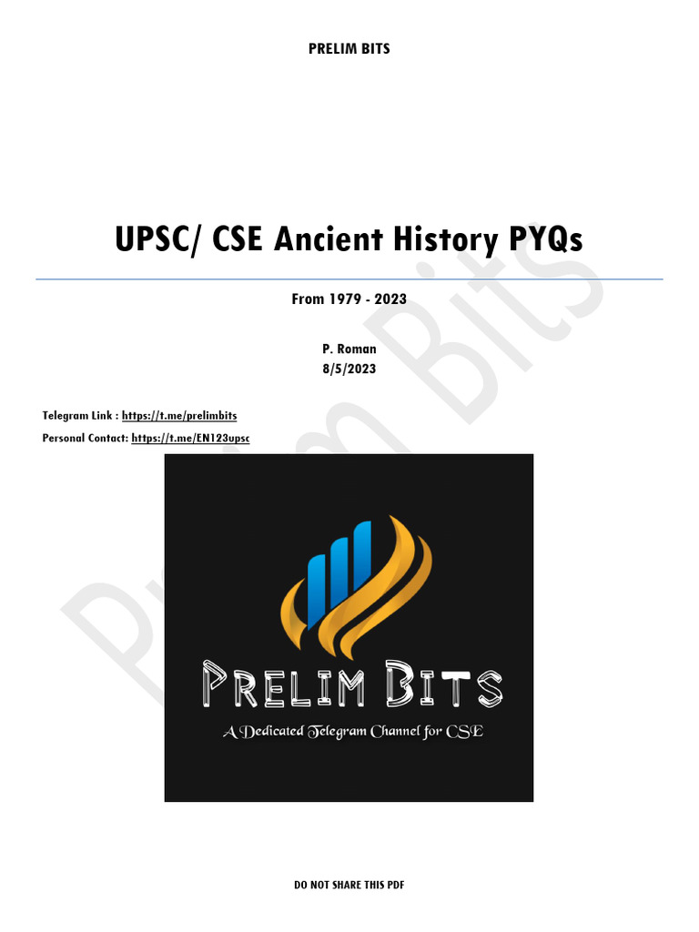 CSE Ancient History PYQs (A) | PDF | Upanishads | Vedanta