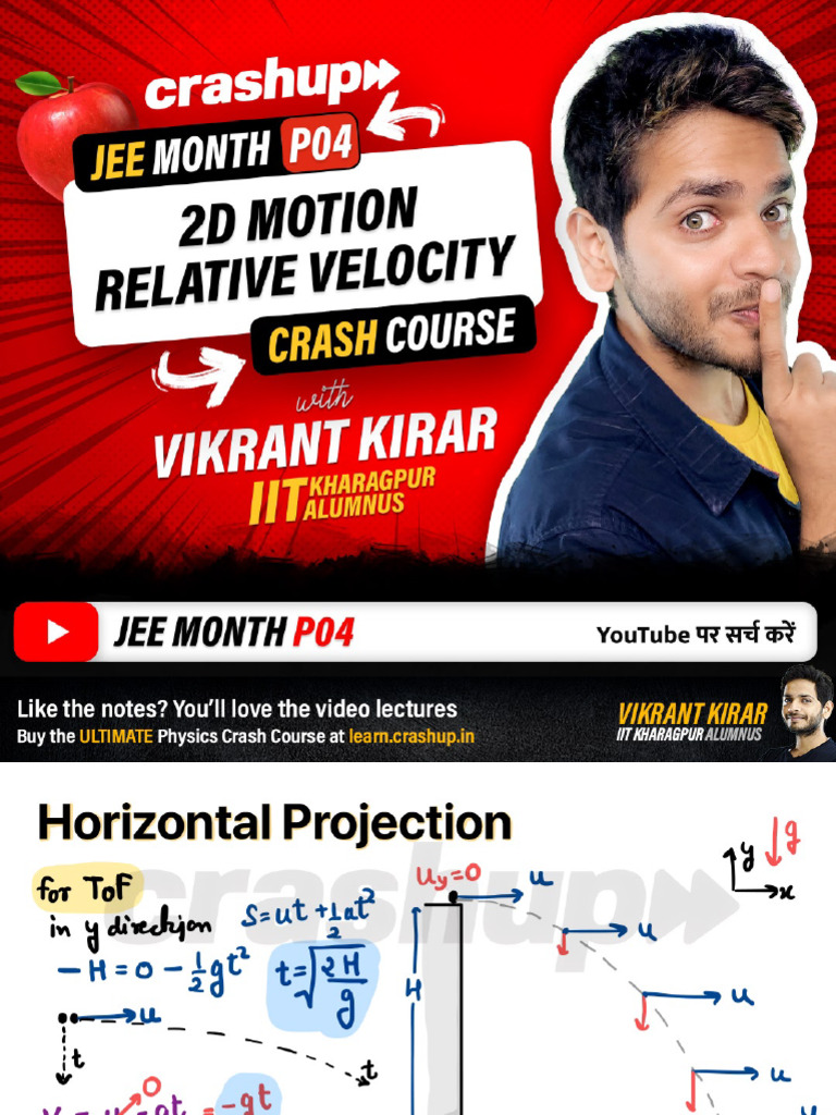 JEE P04 2D Relative Velocity | PDF