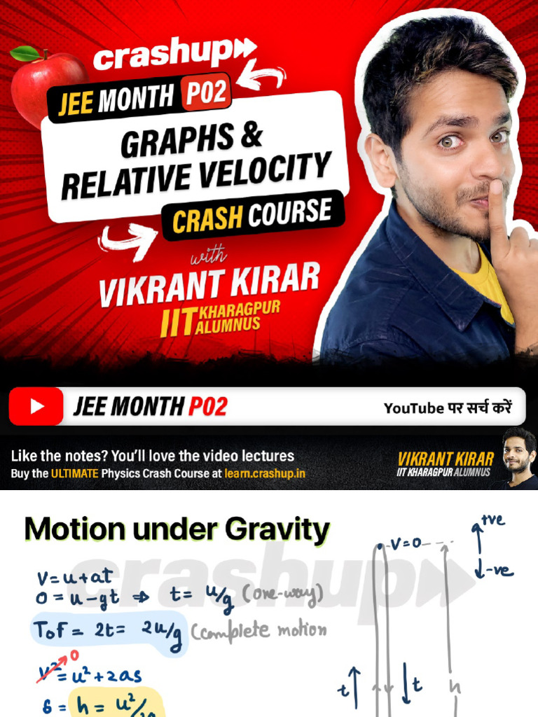 JEE P02 Graphs and Relative Velocity | PDF