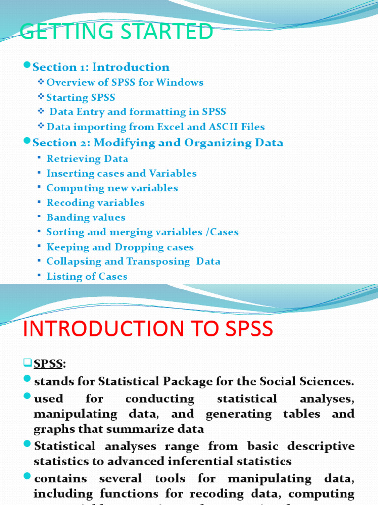 SPSS Basics for Beginners | PDF | Spss | Software Engineering