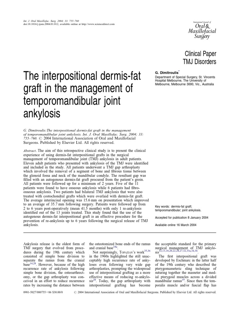 TMJ Fat | PDF | Surgery | Human Anatomy