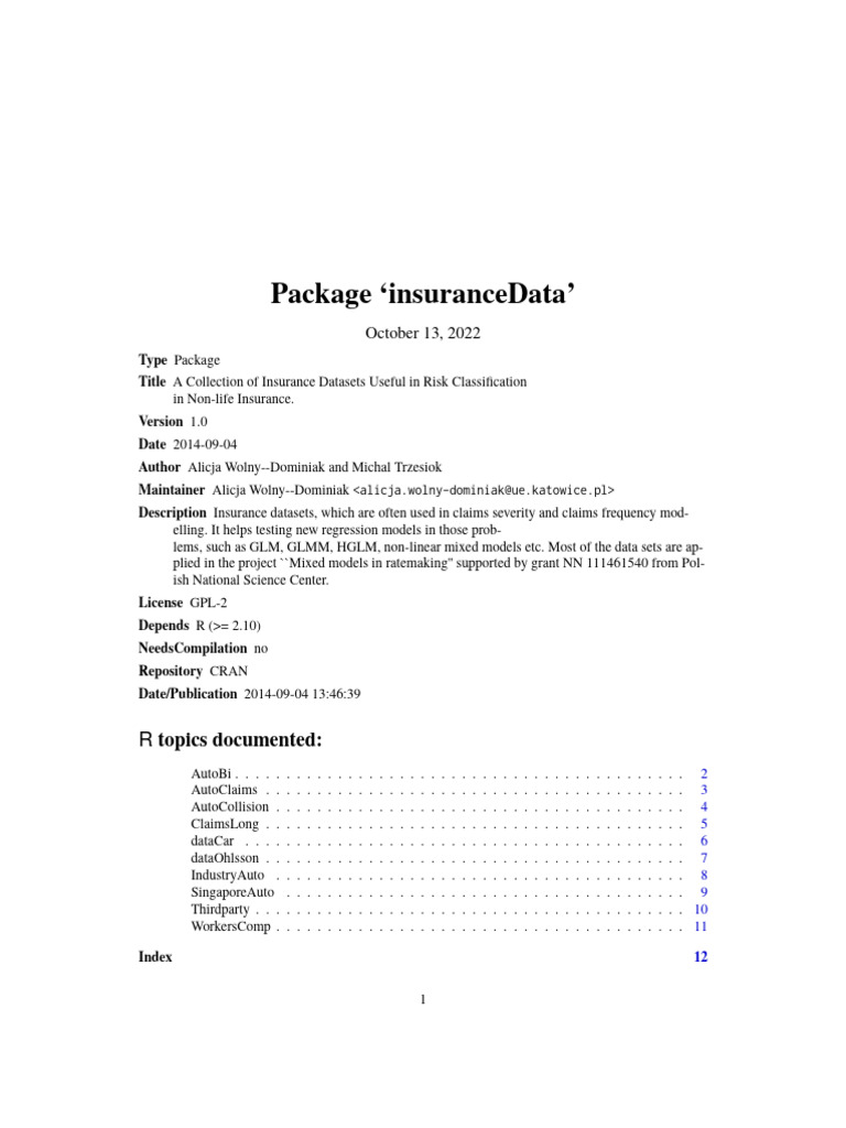 Insurance Data | PDF | Insurance | Vehicle Insurance