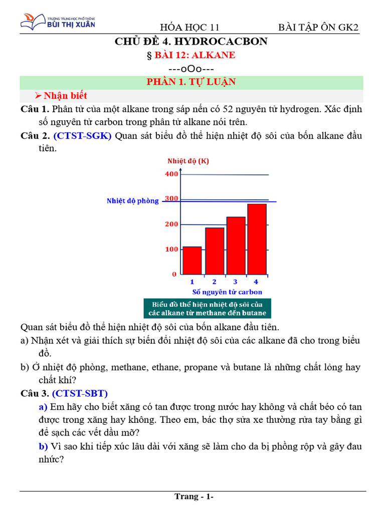 BÀI TẬP HÓA 11 chủ đề 3,4 - ÔN GK2 | PDF
