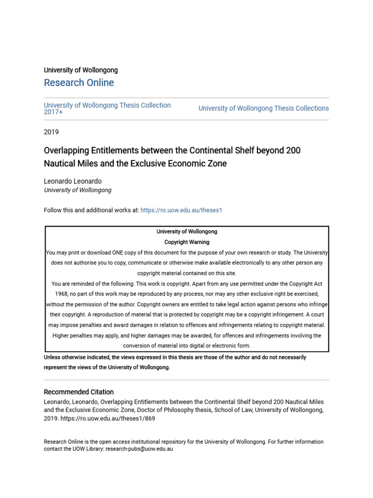 Overlapping Entitlements Between The Continental Shelf Beyond 200 | PDF ...