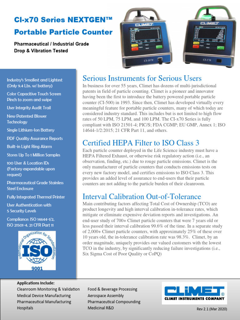 Cl-x70 Datasheet Rev 2.1 | PDF