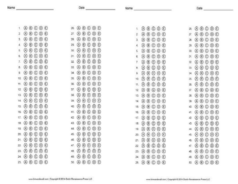 answer sheet 2 | PDF