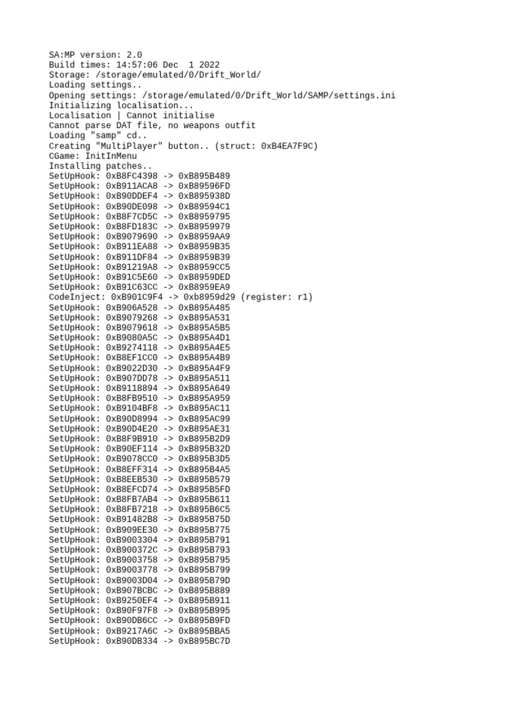 Samp Log | PDF | Computer Data | Software