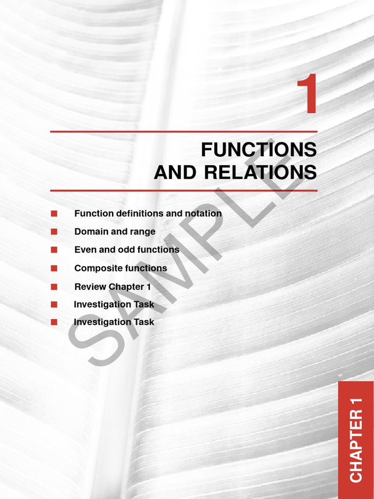 Sample Chapter 5 | PDF | Function (Mathematics) | Mathematics
