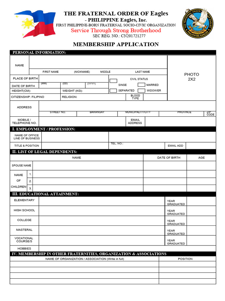 TFOE Membership Application Form - FINAL2024 | Download Free PDF | Public Law | Government
