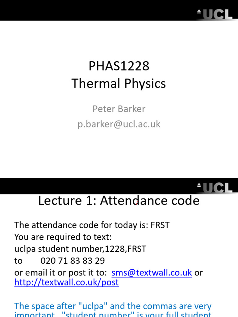 Physics Students' Lecture Guide | PDF | Thermodynamic Equilibrium ...