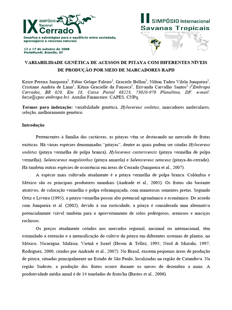 Trab2 Ap | PDF | Genética | Eletroforese em gel de agarose