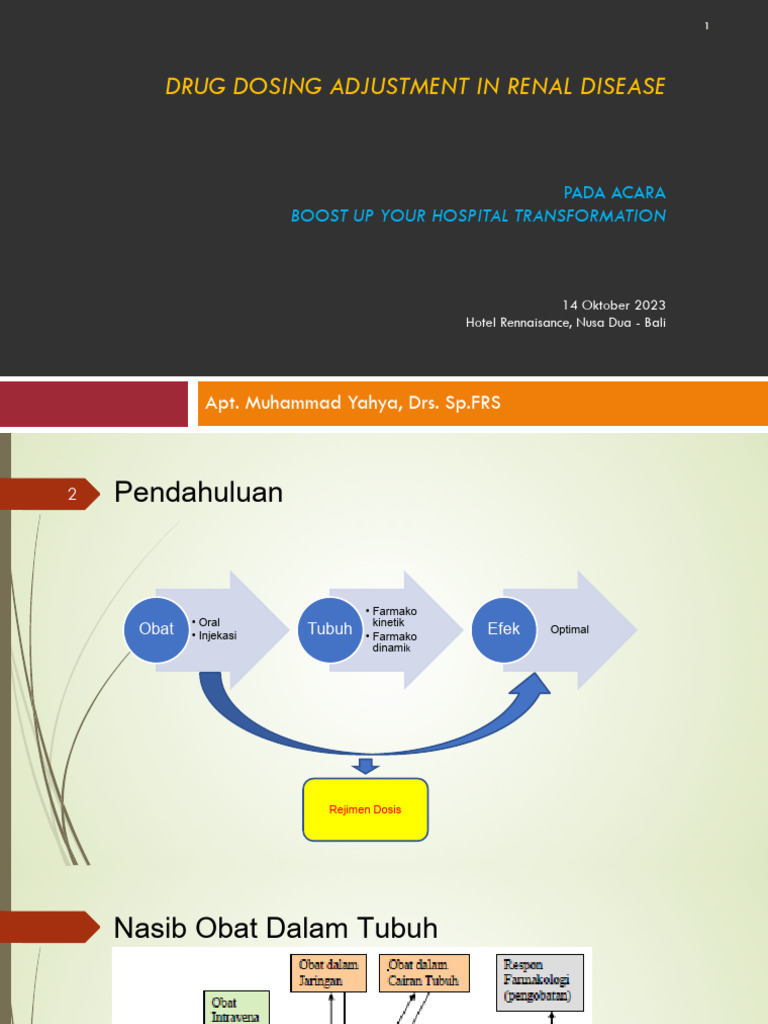 Drug Dosing Adjustment in Renal Disease | PDF