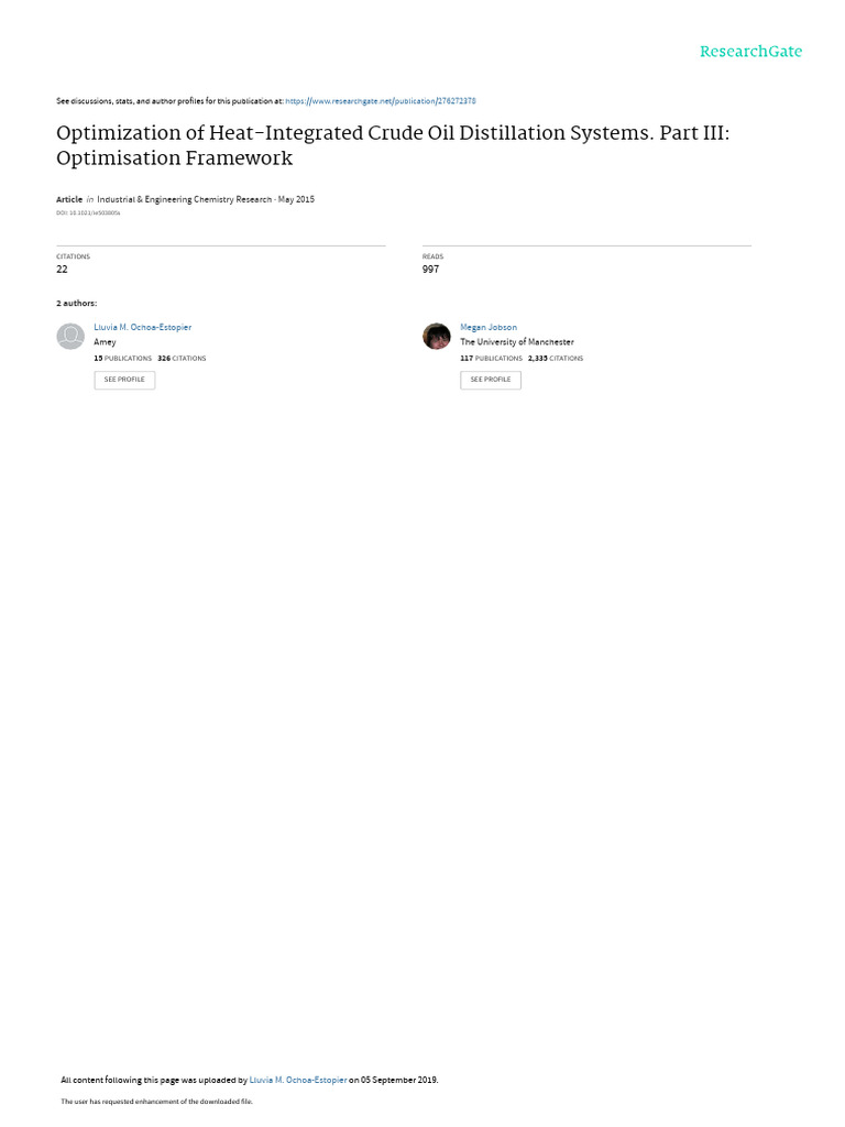 2015-Optimization of Heat-Integrated Crude Oil Distillation Systems. Part III Optimization ...