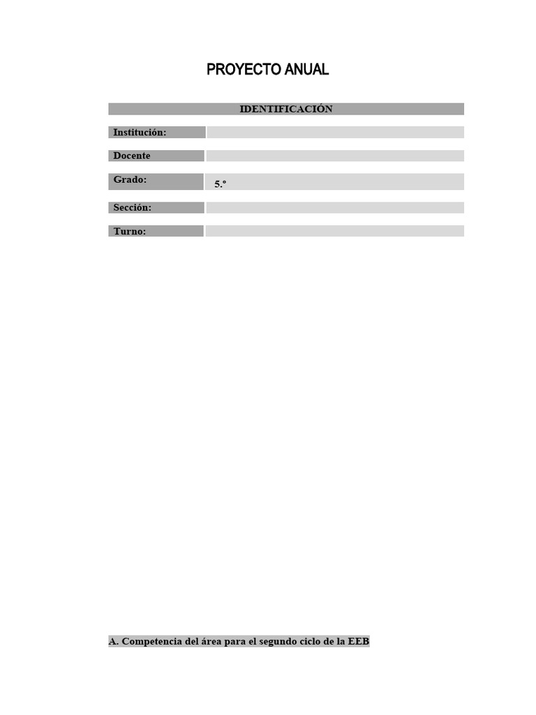 Plan Anual MatemÁtica 5º Pdf División Matemáticas Rectángulo 7661