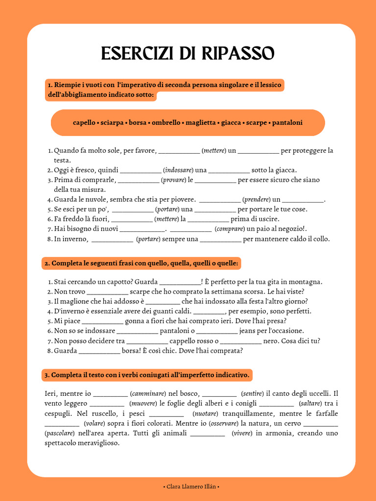 Esercizi Ripasso | PDF