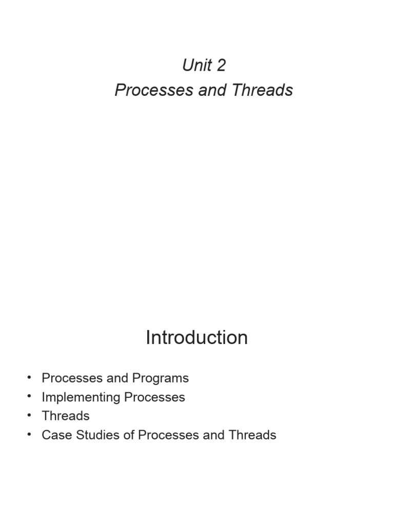 Unit 2 Process & Thread | PDF | Thread (Computing) | Process (Computing)