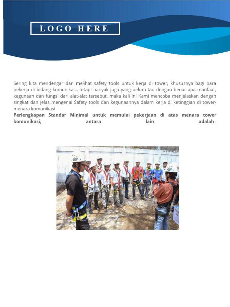 Panduan Safety Tools Kerja di Ketinggian | PDF