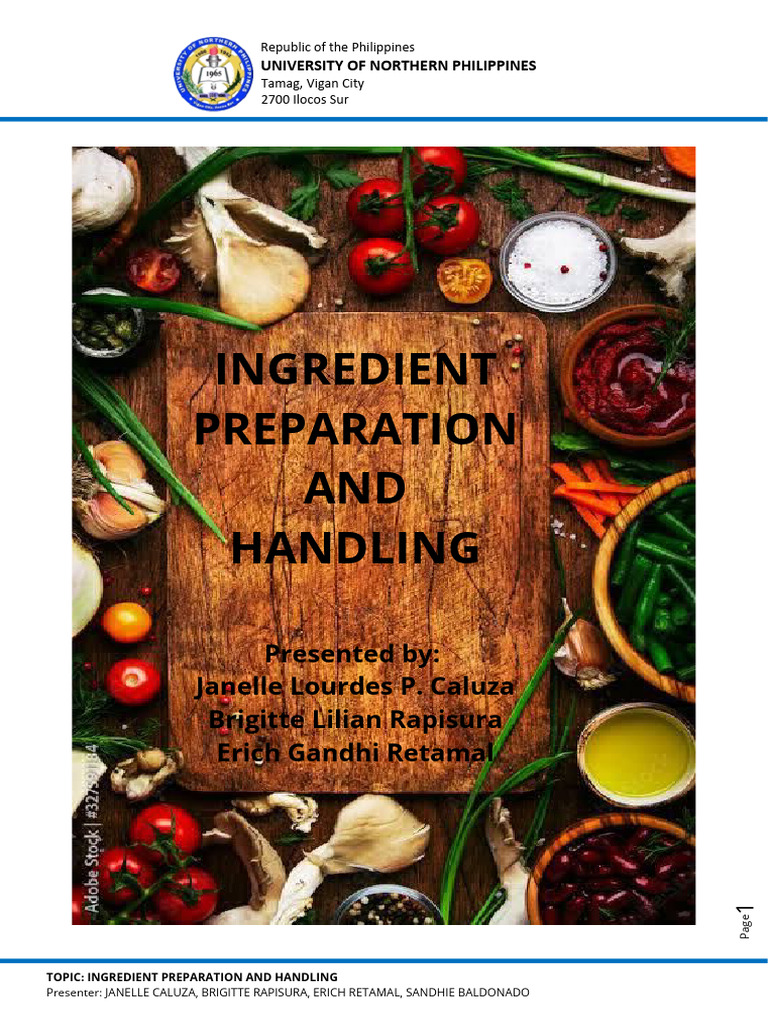 Ingredient Prep & Handling Guide | PDF | Food Preservation | Cooking