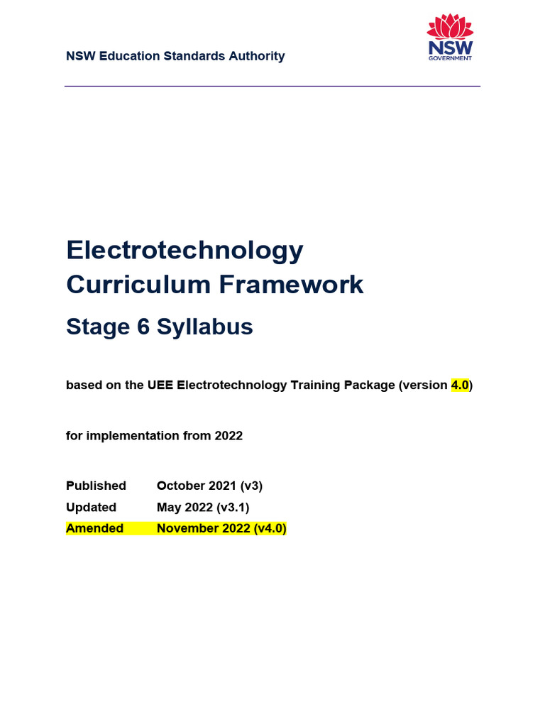 Electrotechnology 11 12 Syllabus Based On Ueev 4 | PDF | Vocational ...