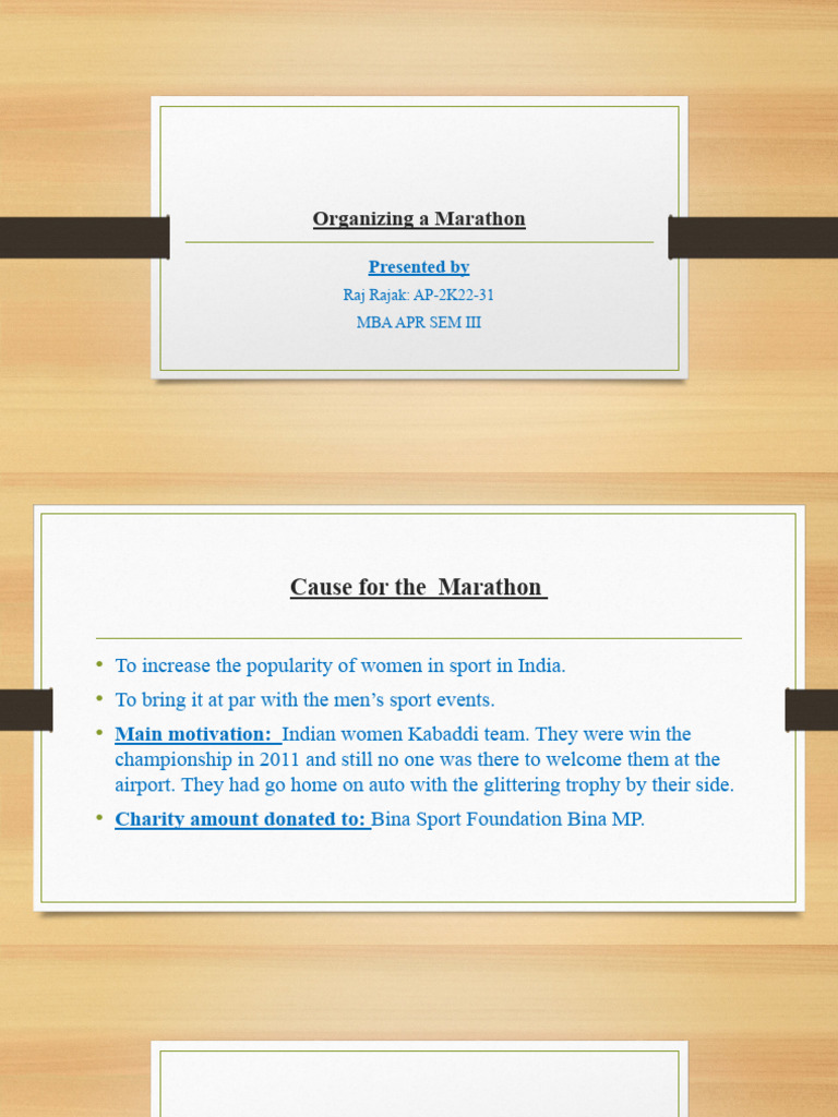 Organizing a Women's Marathon in Indore | PDF | Business | Finance ...