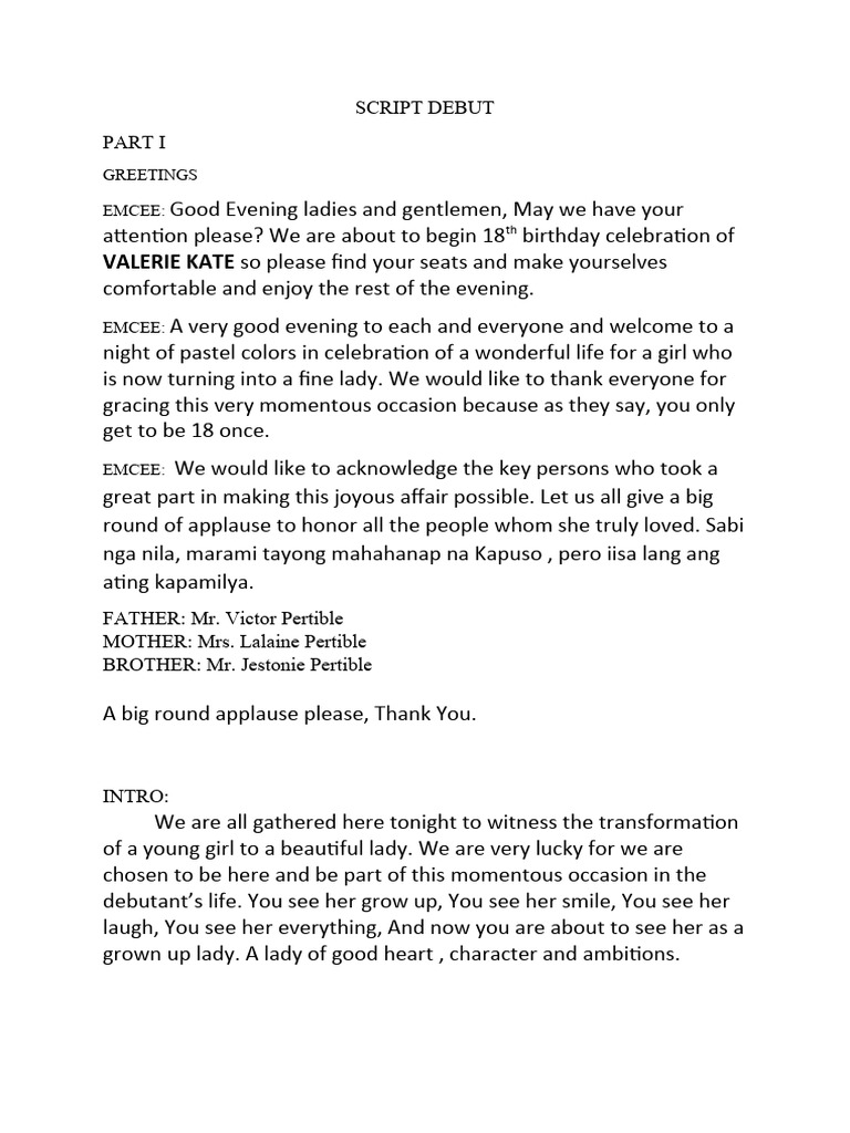 Debutant Script | PDF