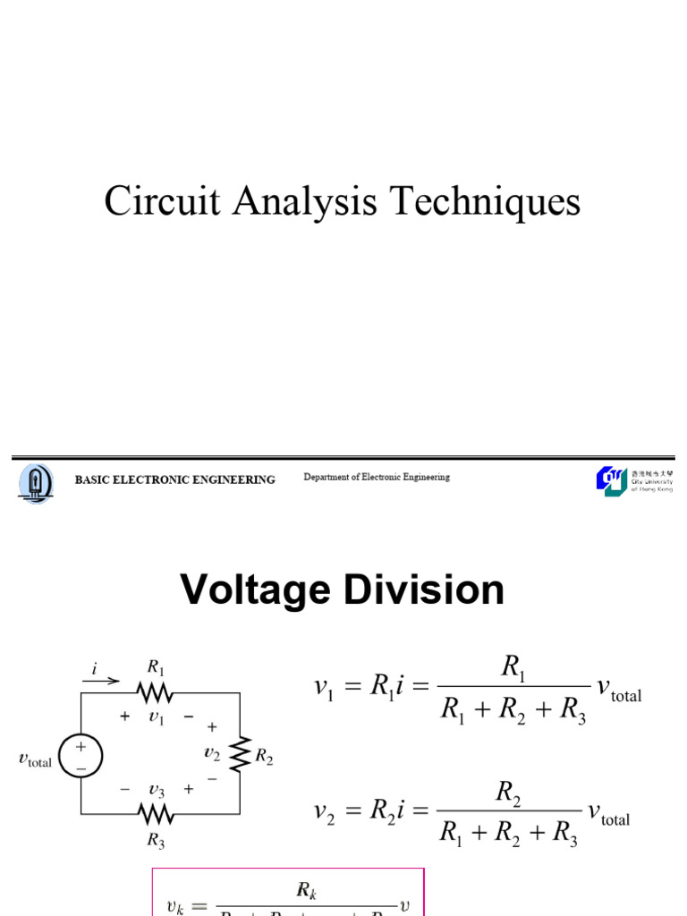 Circuit Analysis Techniques 4 | PDF | Electrical Network | Electronic ...
