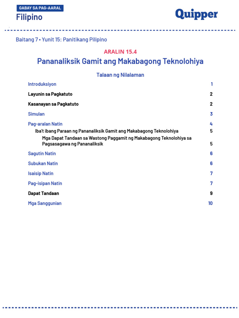 Me Fil 7 Q3 1504 - SG | PDF