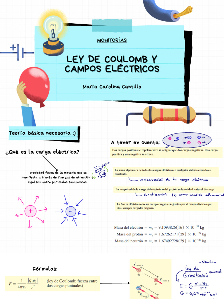 Ley de Coulomb y Campos Eléctricos 01 | PDF | Gravedad | Fuerza