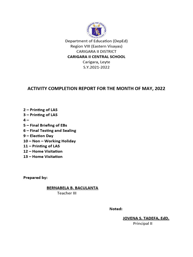 May 2022 Activity Report | PDF