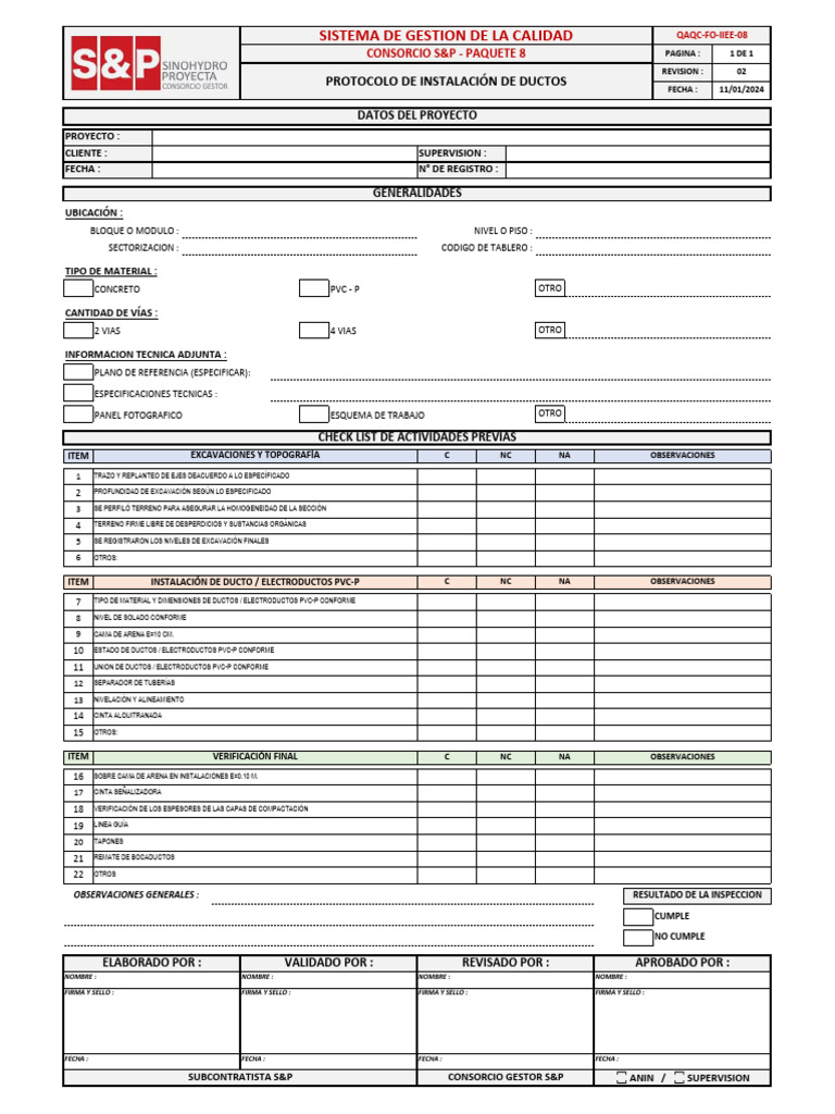 QAQC-FO-IIEE-08 Rv.02 DUCTOS | PDF QAQC-FO-IIEE-08 Rv.02 DUCTOS | PDF